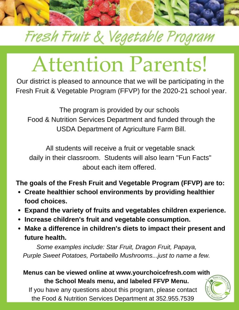 Your Choice Fresh • Fresh Fruit & Vegetable Program