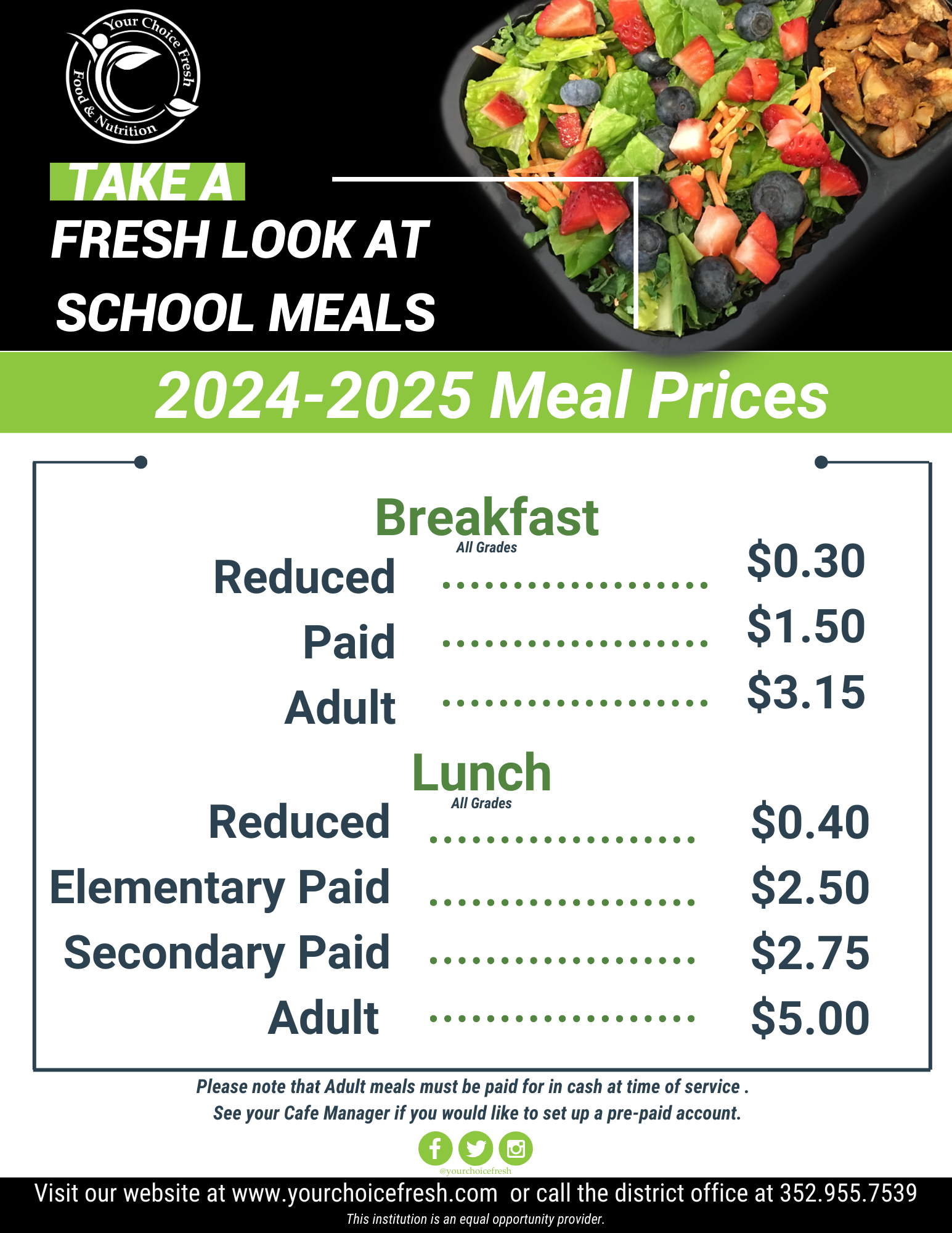 Your Choice Fresh • Menus